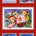 Cat Fabric - Kitten Christmas Block Panel Studio E (5645P-88) - Sold by ...