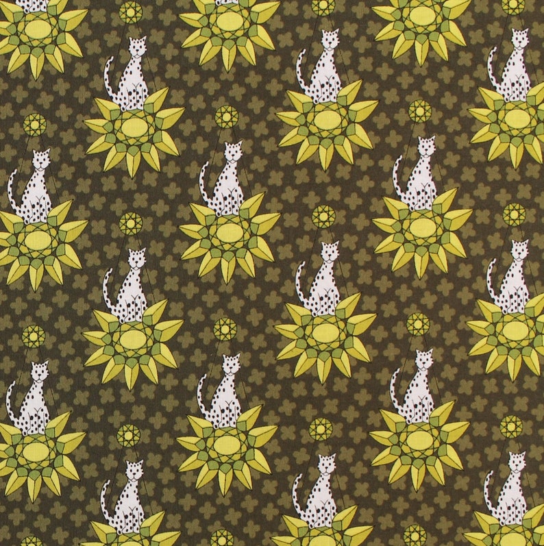 Cat Fabric RHODA RUTH Nature Robert Kaufman Elizabeth - Etsy