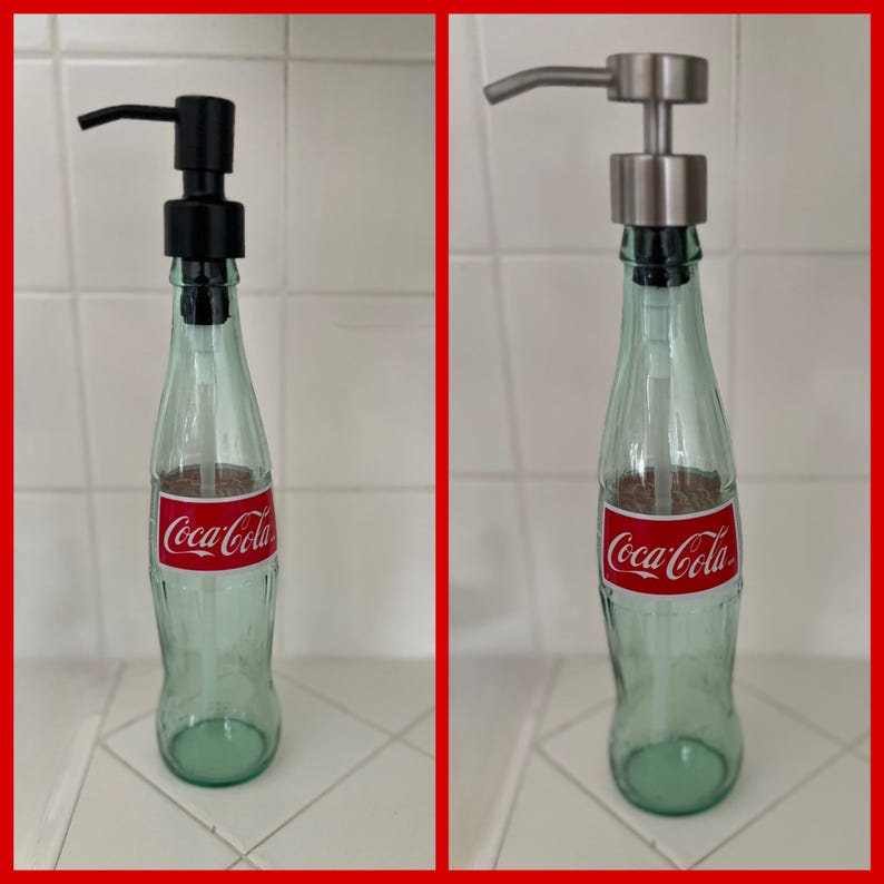 Classic Coca Cola + Diet Coke Bottle Pump Dispenser | Vintage Glass ...