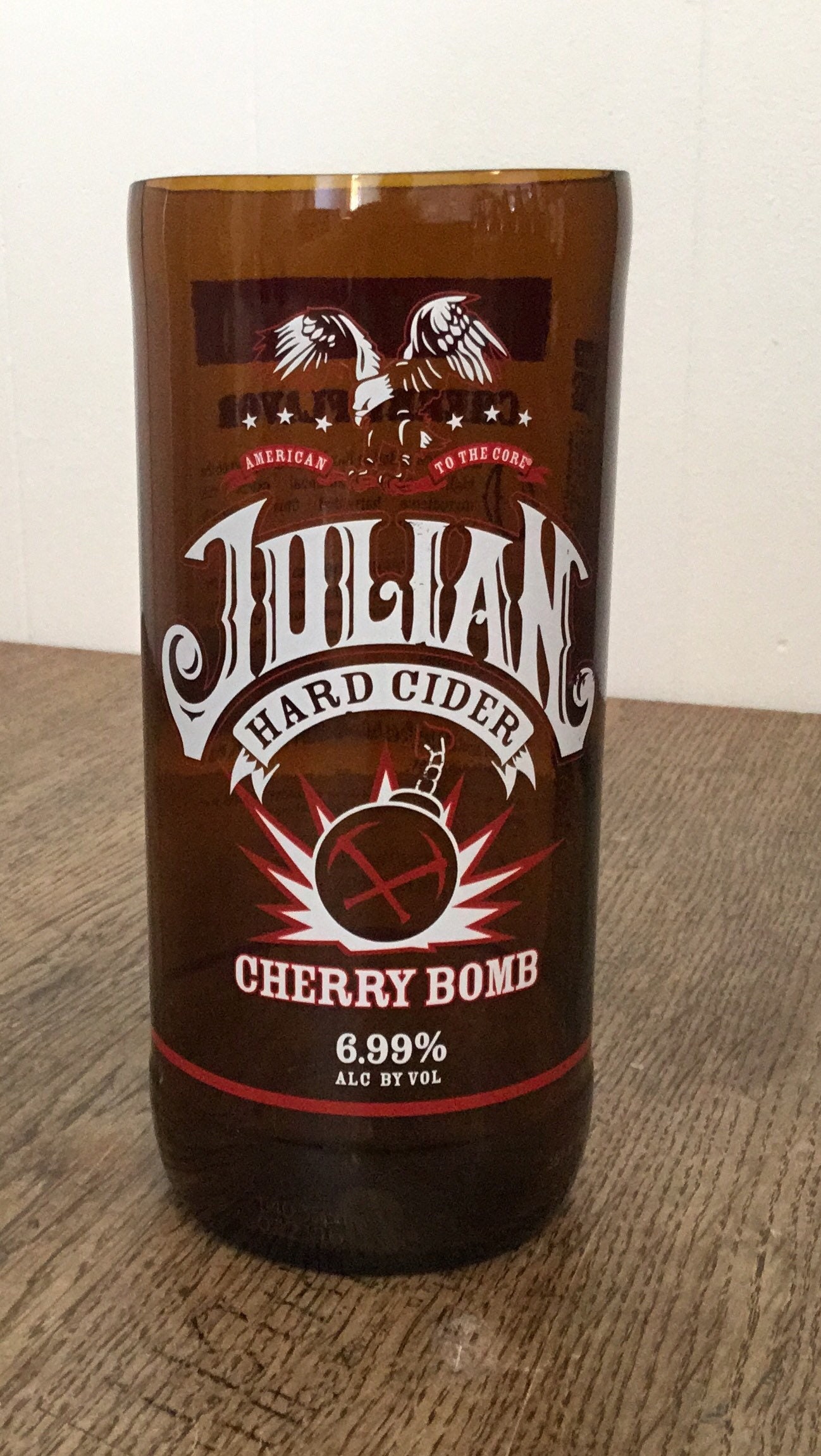 Julian Hard Cider Cherry Bomb Beer/cider Bottle Pint Glass - Etsy