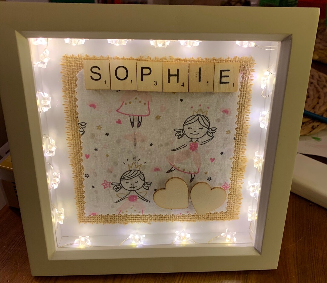 Personalised Childrens Princess Frame, With Fairy Lights - Etsy