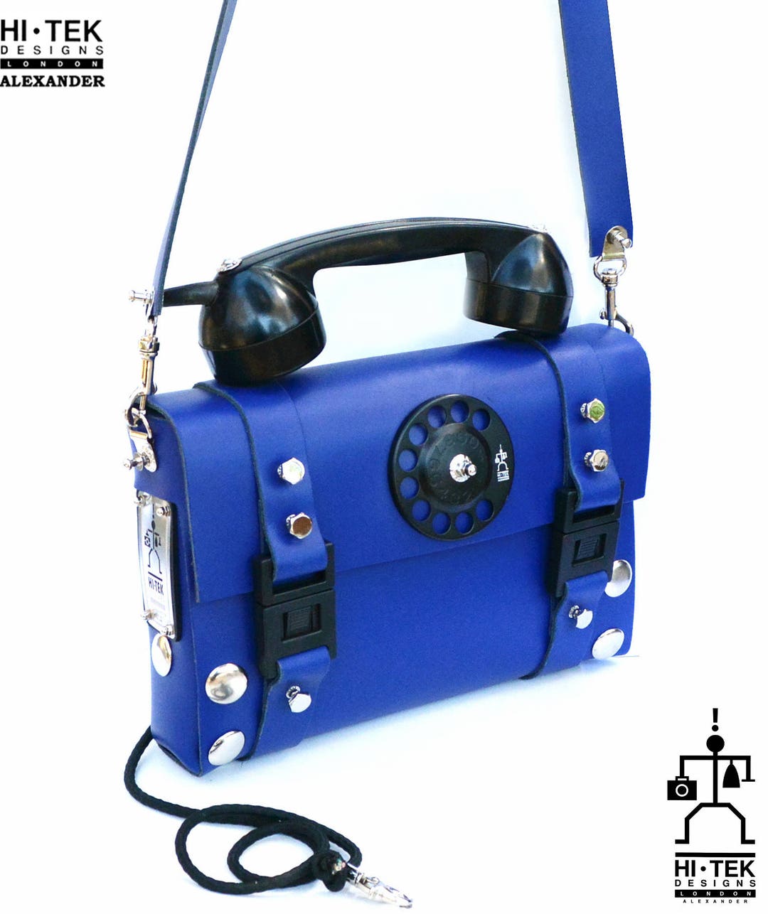 Telephone Handle Leather Handbag: Gothic Steampunk Crossbody Bag - Etsy