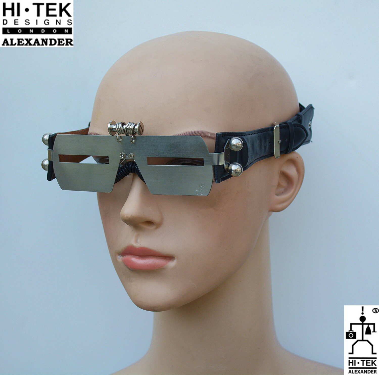 Hi Tek Alexander Silver Leather Strap Handmade Futuristic - Etsy