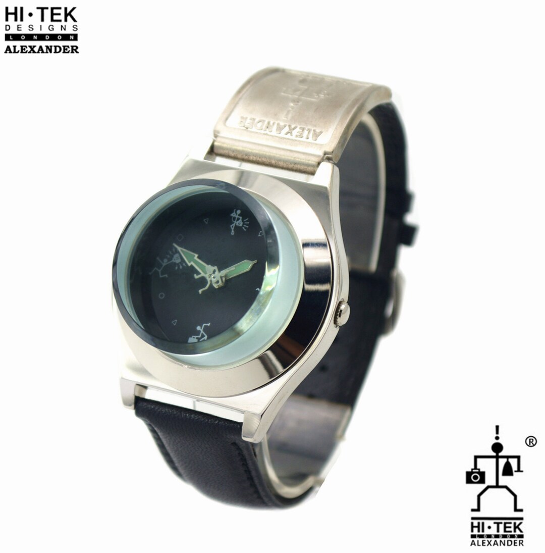 Hi Tek Black Leather Goth Steampunk Retro Futuristic Unusual Unisex ...