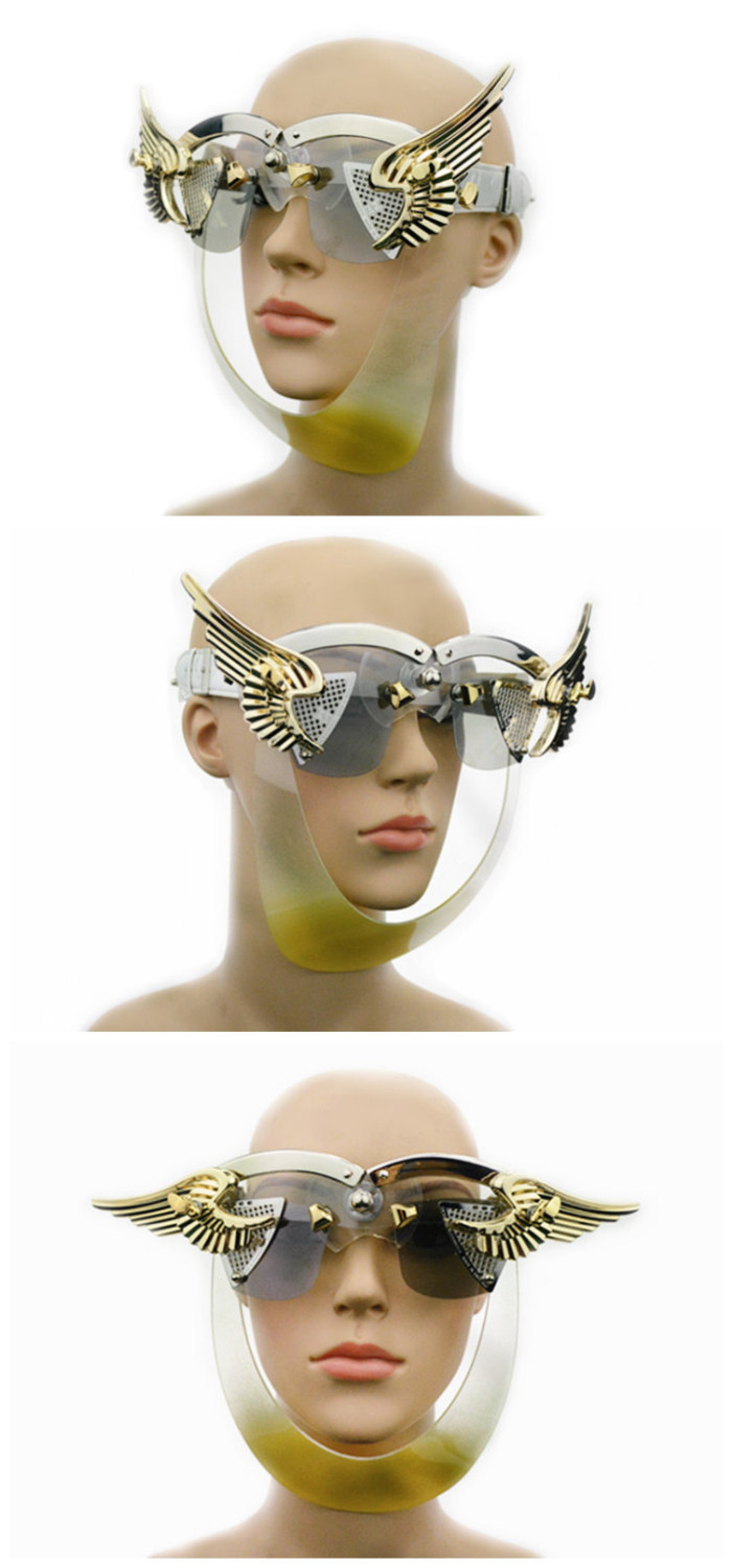 Handmade Steampunk Winged Eyewear: Futuristic Cyber Goggles - Etsy