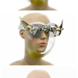 Handmade Steampunk Winged Eyewear: Futuristic Cyber Goggles - Etsy