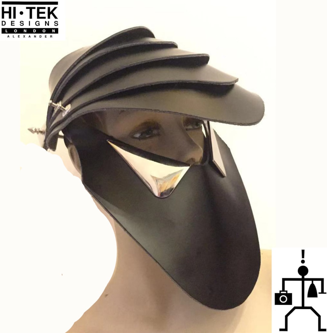 Handmade Leather Transformer Mask: Futuristic Steampunk Headpiece - Etsy