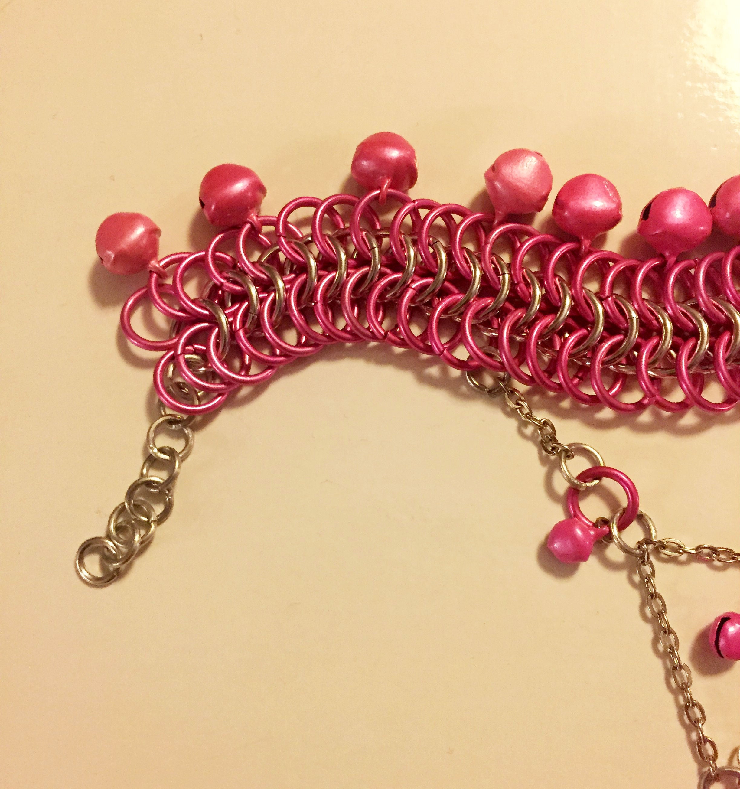 Pink Chainmail Slave Bracelet - Etsy Hong Kong