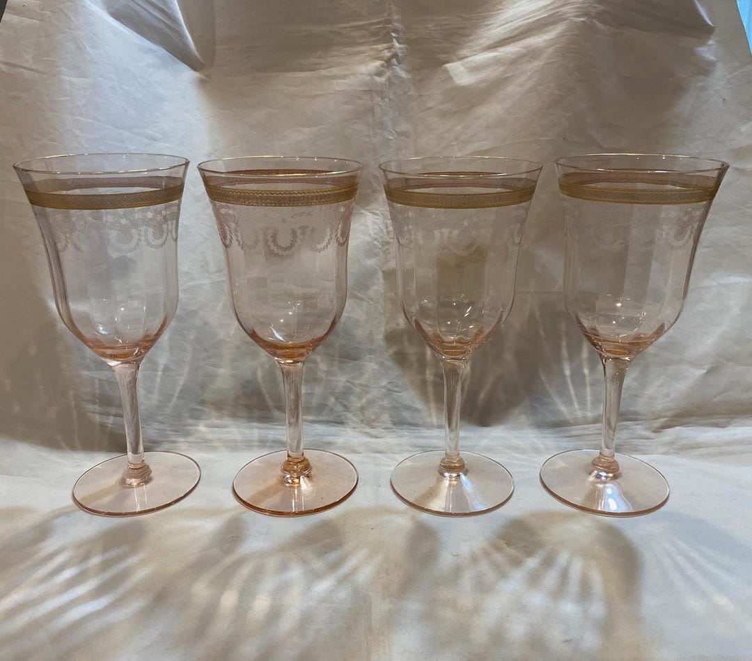 A Super Nice Set of 4 Very Elegant Antique, 1920's Morgantown Morgana ...