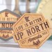 Life is Better up North Wood Coaster Set - Etsy