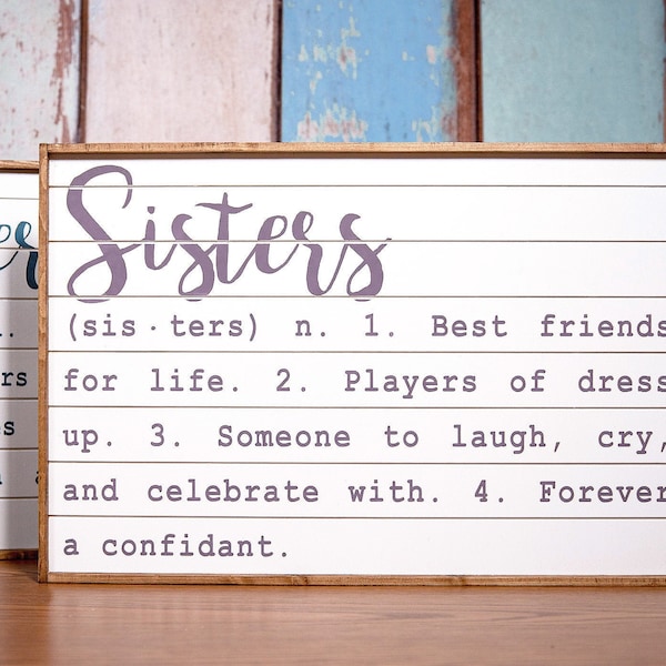 Sisters Wood Sign - Etsy