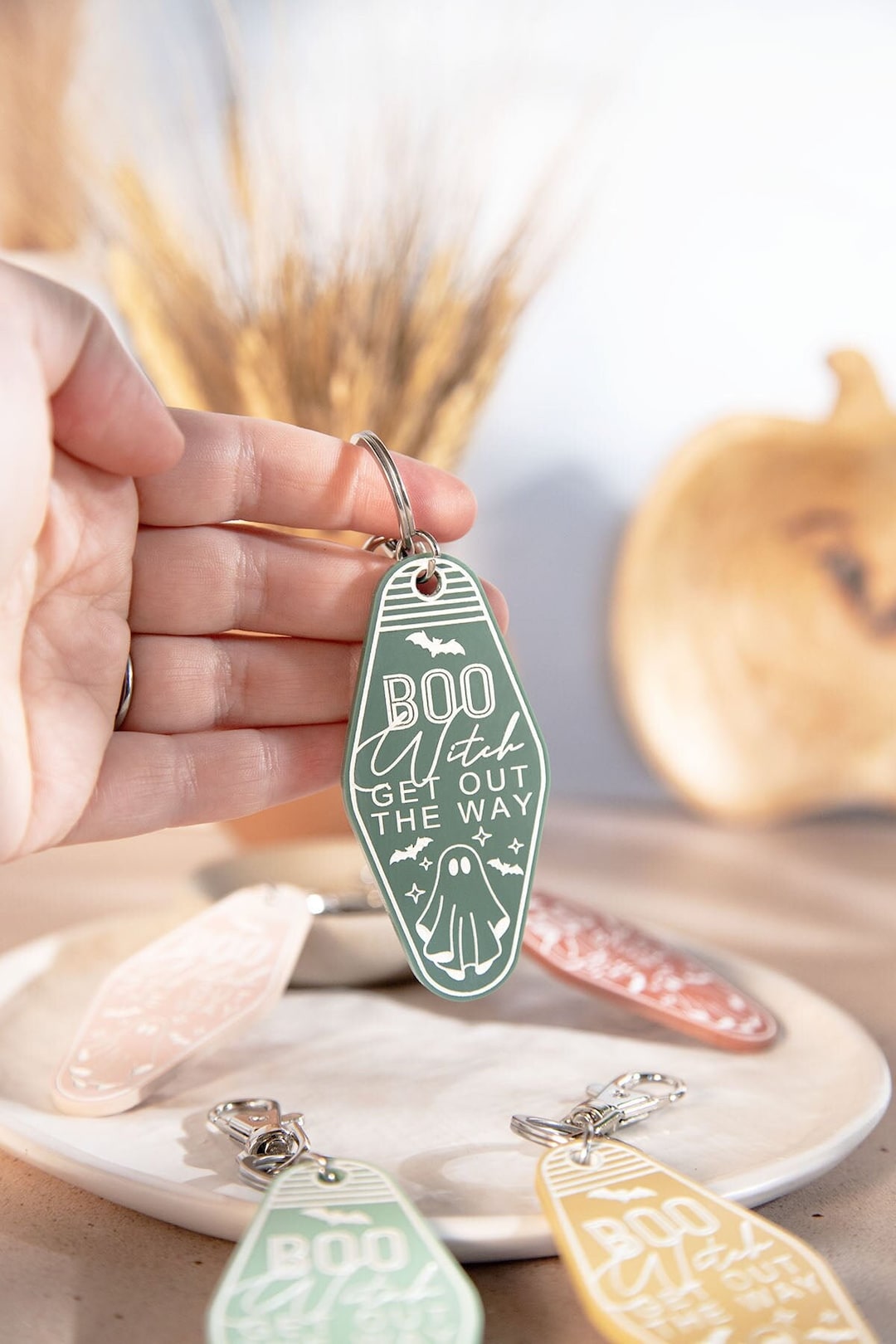 Boo Witch Get Out the Way Fall Acrylic Retro Keychain | Ghouls Have Fun ...