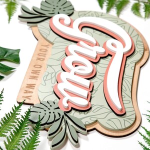 Grow Wood Sign | Grow Your Own Way Sign | 3D Sign | Boho Style ...