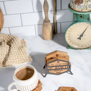 Life is Better up North Wood Coaster Set - Etsy
