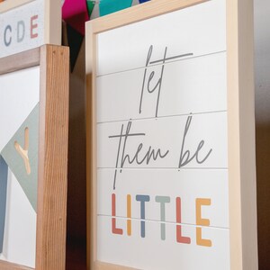 Let Them Be Little Wood Sign | Rainbow | Shiplap Sign | Nursery | Kids ...