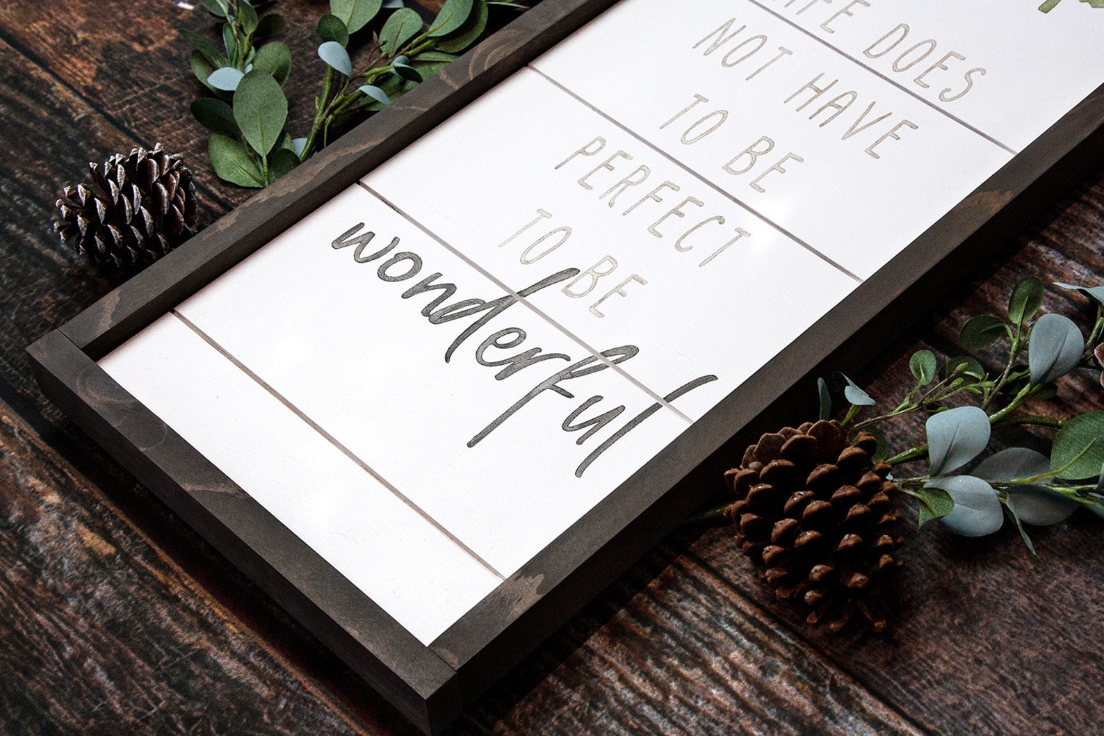 Life Doesn't Have to Be Perfect Wood Sign Wonderful Sign | Etsy