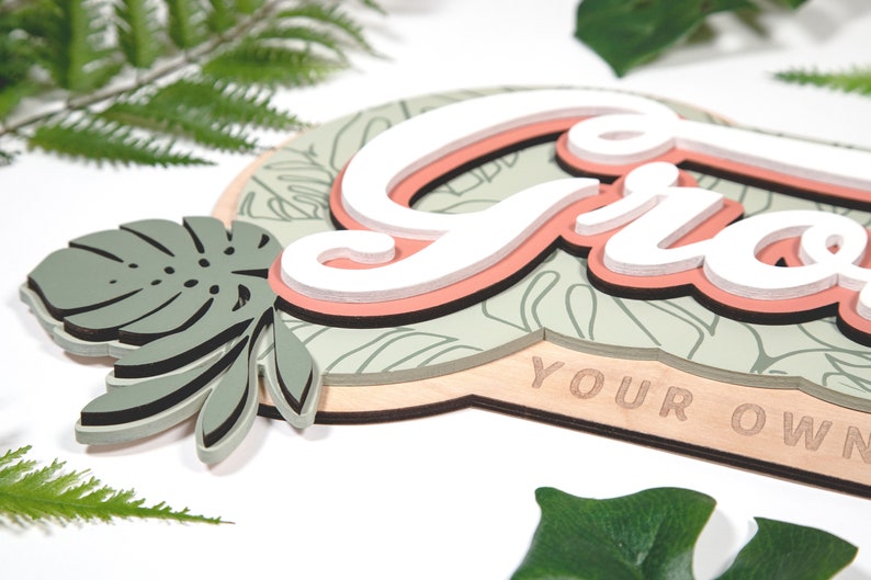 Grow Wood Sign | Grow Your Own Way Sign | 3D Sign | Boho Style ...