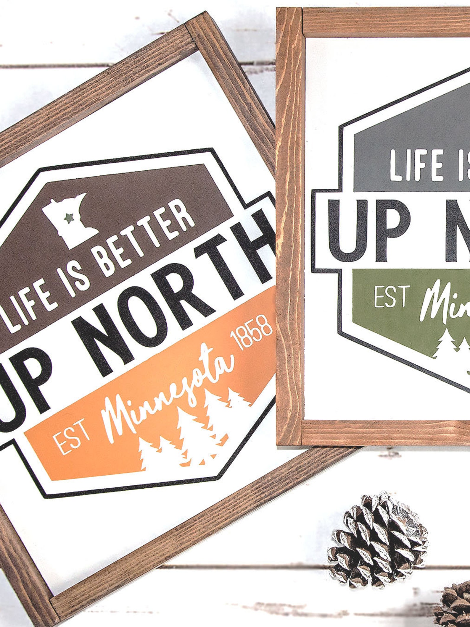 Life is Better up North Wood Sign | Minnesota Wood Sign | Custom | Wall ...