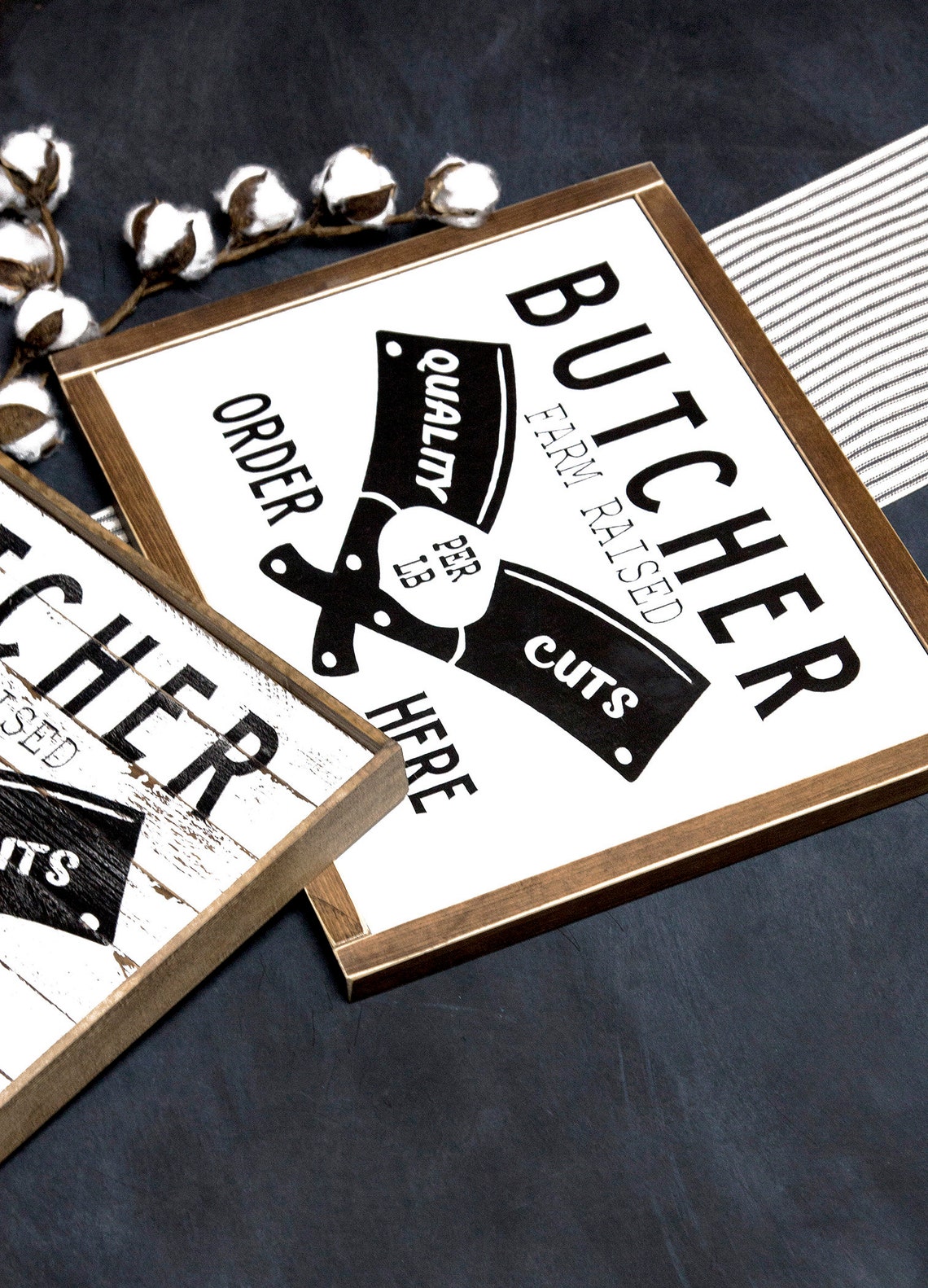 Butcher Wood Sign Kitchen Decor Butcher Cuts Customize | Etsy