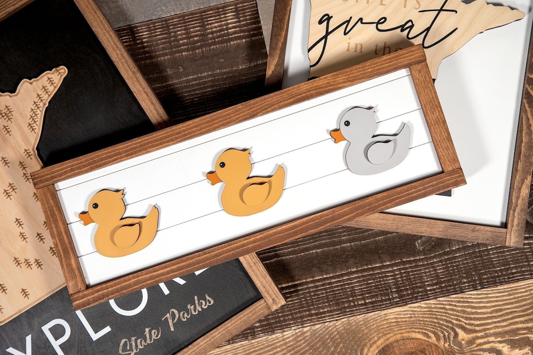Duck Duck Grey Duck Wood Sign | Minnesota Sign | up North | 3D Sign ...