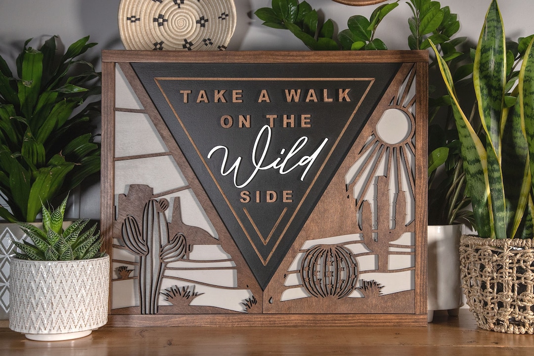 Original Take a Walk Wood Sign | Outdoor Adventures | Take a Hike | 3D ...