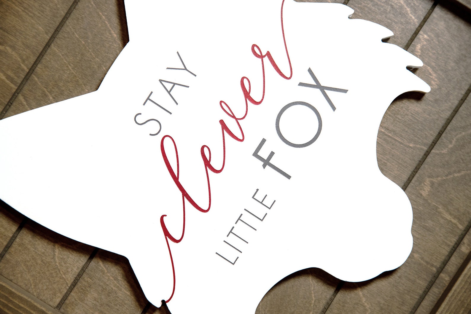 Woodland Nursery Sign Fox Stay Clever Little Fox Sign | Etsy