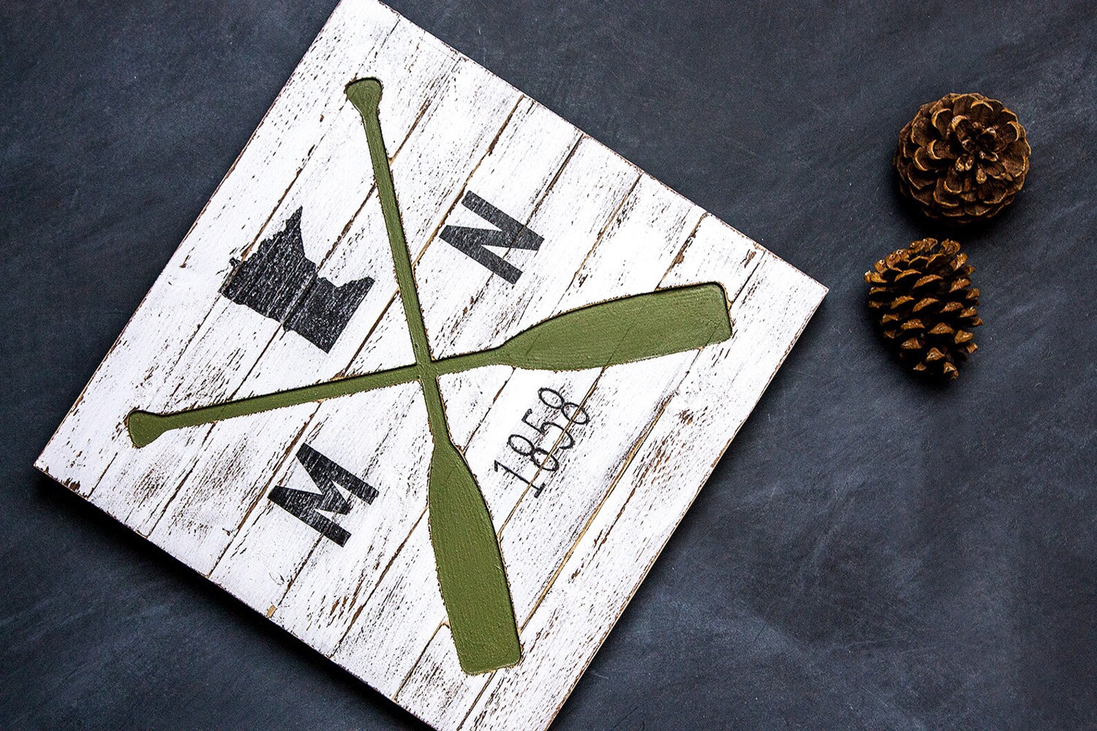 Minnesota Wood Sign Paddle Sign Custom Engraved 3D - Etsy