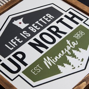 Life is Better up North Wood Sign | Minnesota Wood Sign | Custom | Wall ...