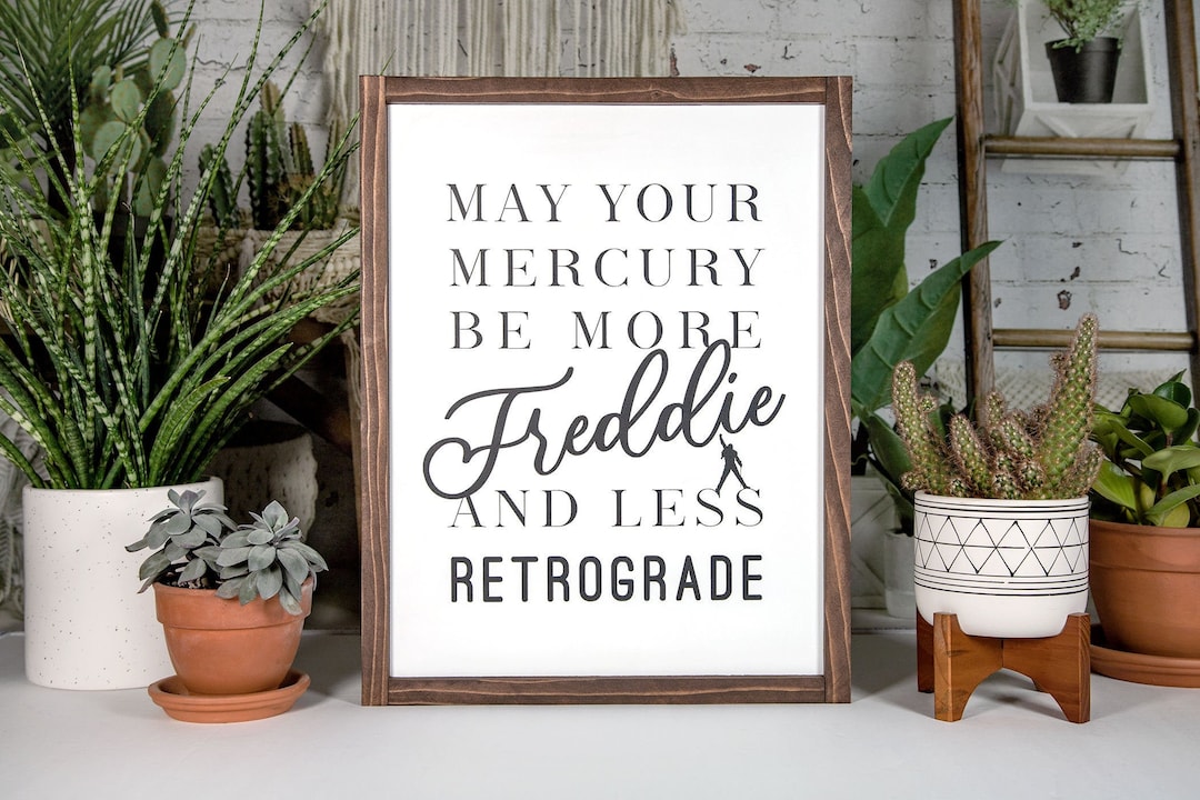 Mercury Sign | Retrograde Wood Sign | Astronomy | Freddie | Boho Decor ...