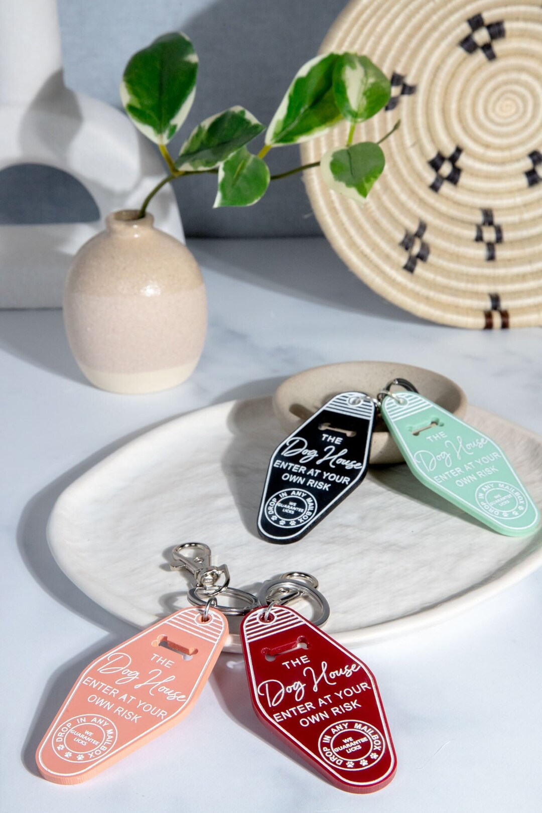 The Dog House Acrylic Retro Keychain | Engraved Keychain | Dog Lover ...