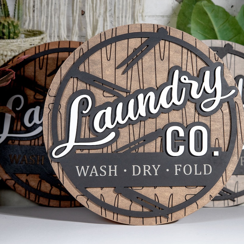 Wood Laundry Sign - Etsy