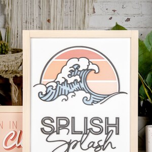 Splish Splash Wood Sign | Take a Bath | Bathroom Decor | 3D Sign ...