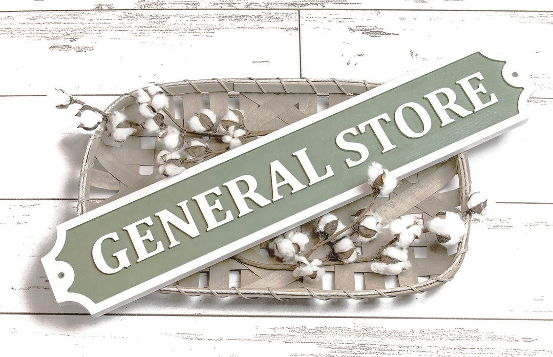 General Store Wood Sign | Engraved Sign | 3D Sign | CNC | Vintage Style ...