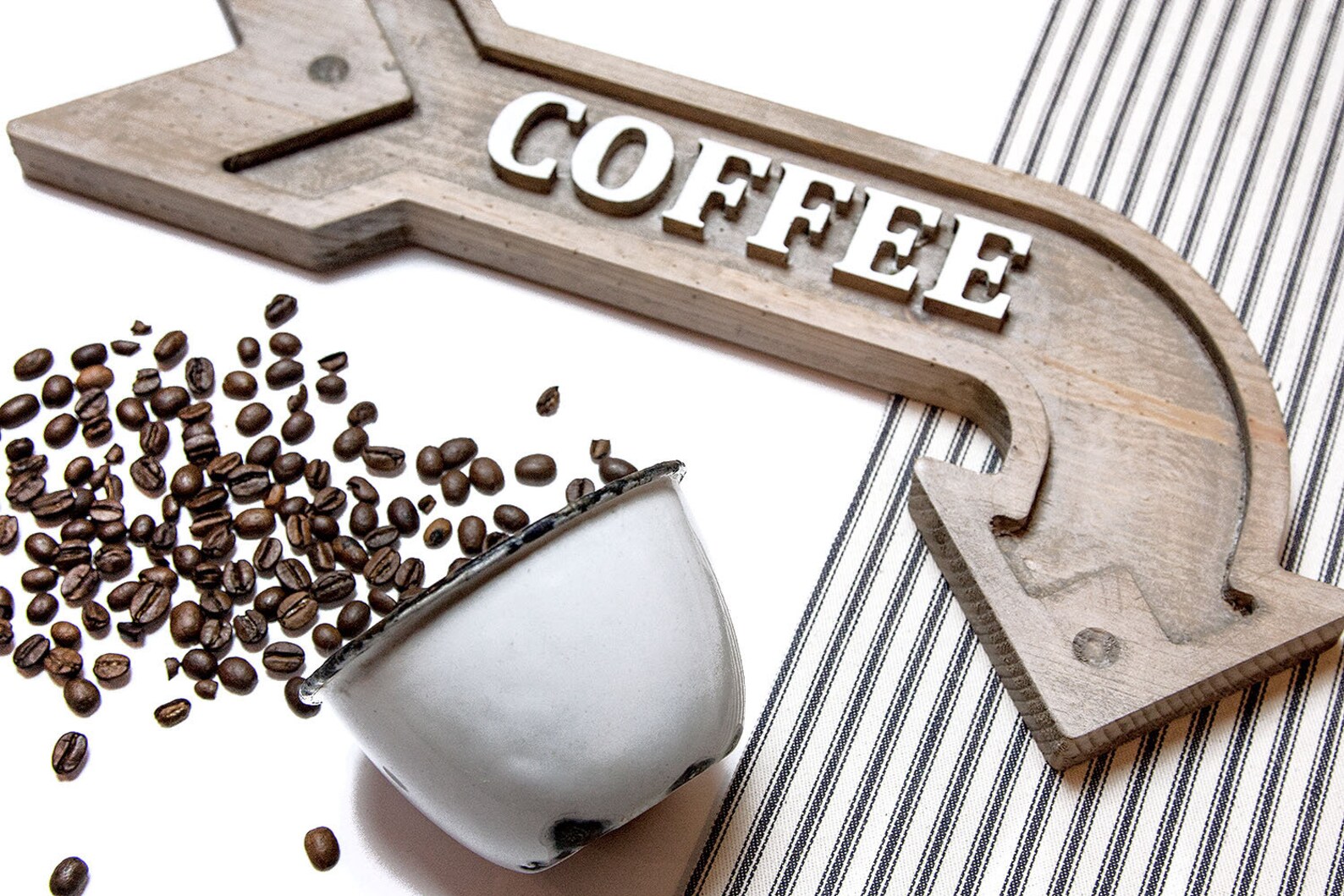Coffee Arrow Wood Sign | Engraved Sign | 3D Sign | Kitchen Decor ...