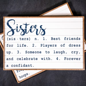 Sister Definition Wood Sign | Shiplap Sign | Nursery Sign | Siblings ...