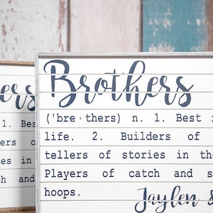 Brother Definition Wood Sign | Custom Names | Shiplap Sign | Nursery ...