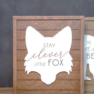 Woodland Nursery Sign | Fox | Stay Clever Little Fox Sign | Forest ...
