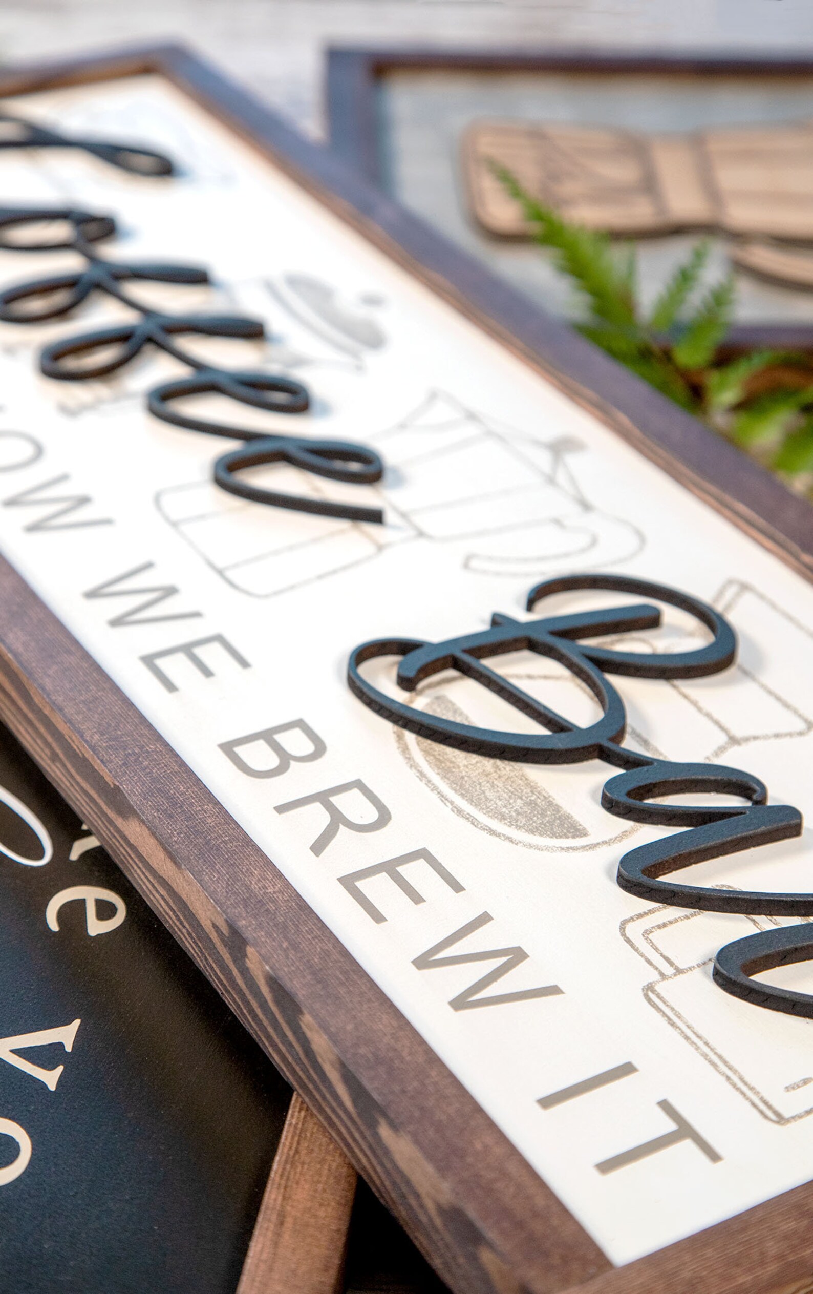 Coffee Bar Sign This is How We Brew It Coffee Wood Sign - Etsy