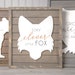 Woodland Nursery Sign Fox Stay Clever Little Fox Sign Forest Decor ...