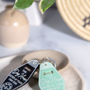 The Dog House Acrylic Retro Keychain | Engraved Keychain | Dog Lover ...