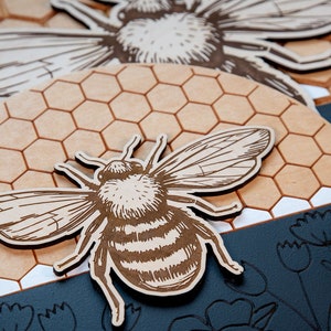Bee Wood Sign | Honeycomb Sign | Spring | Round Sign | Save Bees | Boho ...