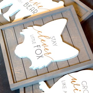 Woodland Nursery Sign | Fox | Stay Clever Little Fox Sign | Forest ...