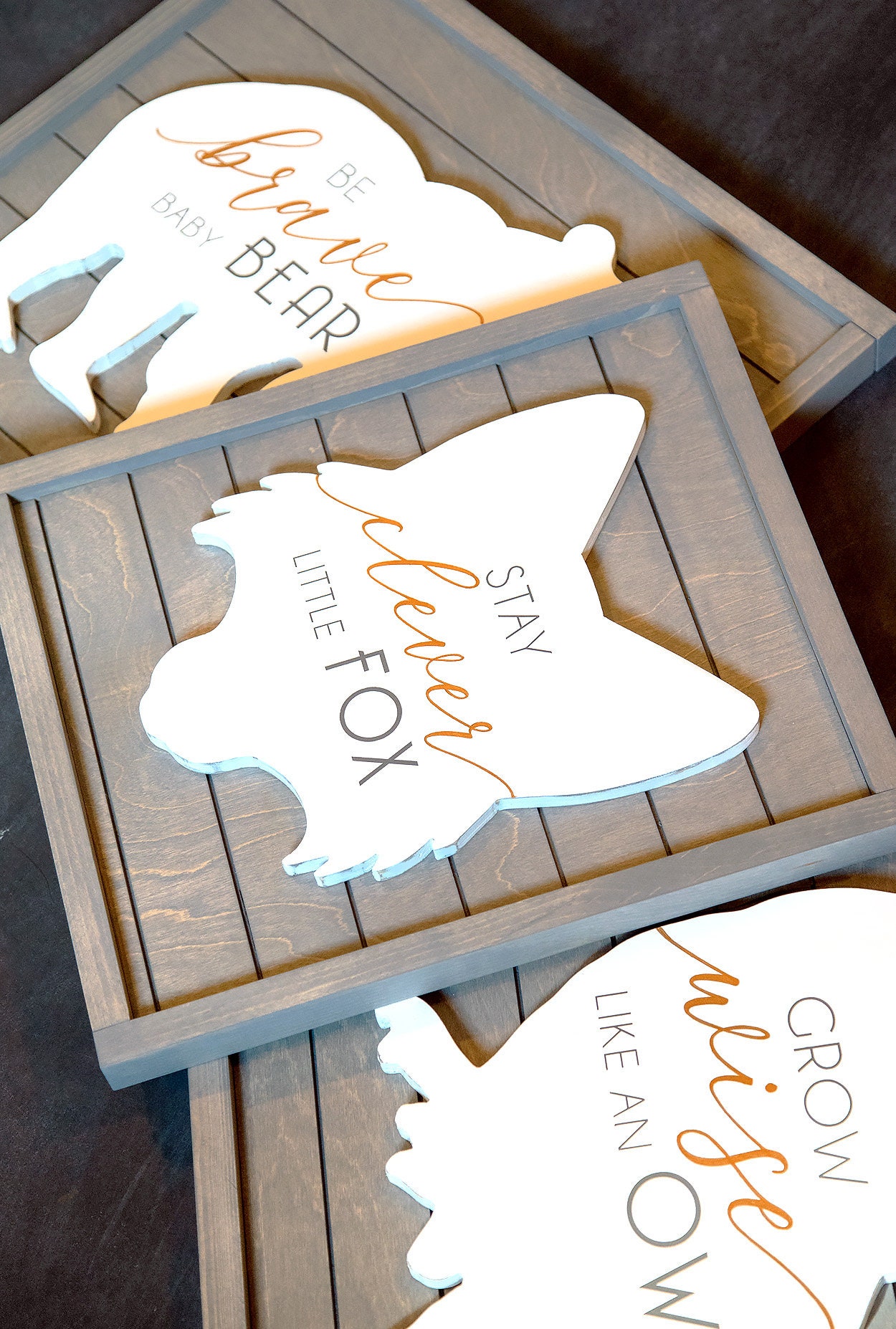 Woodland Nursery Sign Fox Stay Clever Little Fox Sign | Etsy