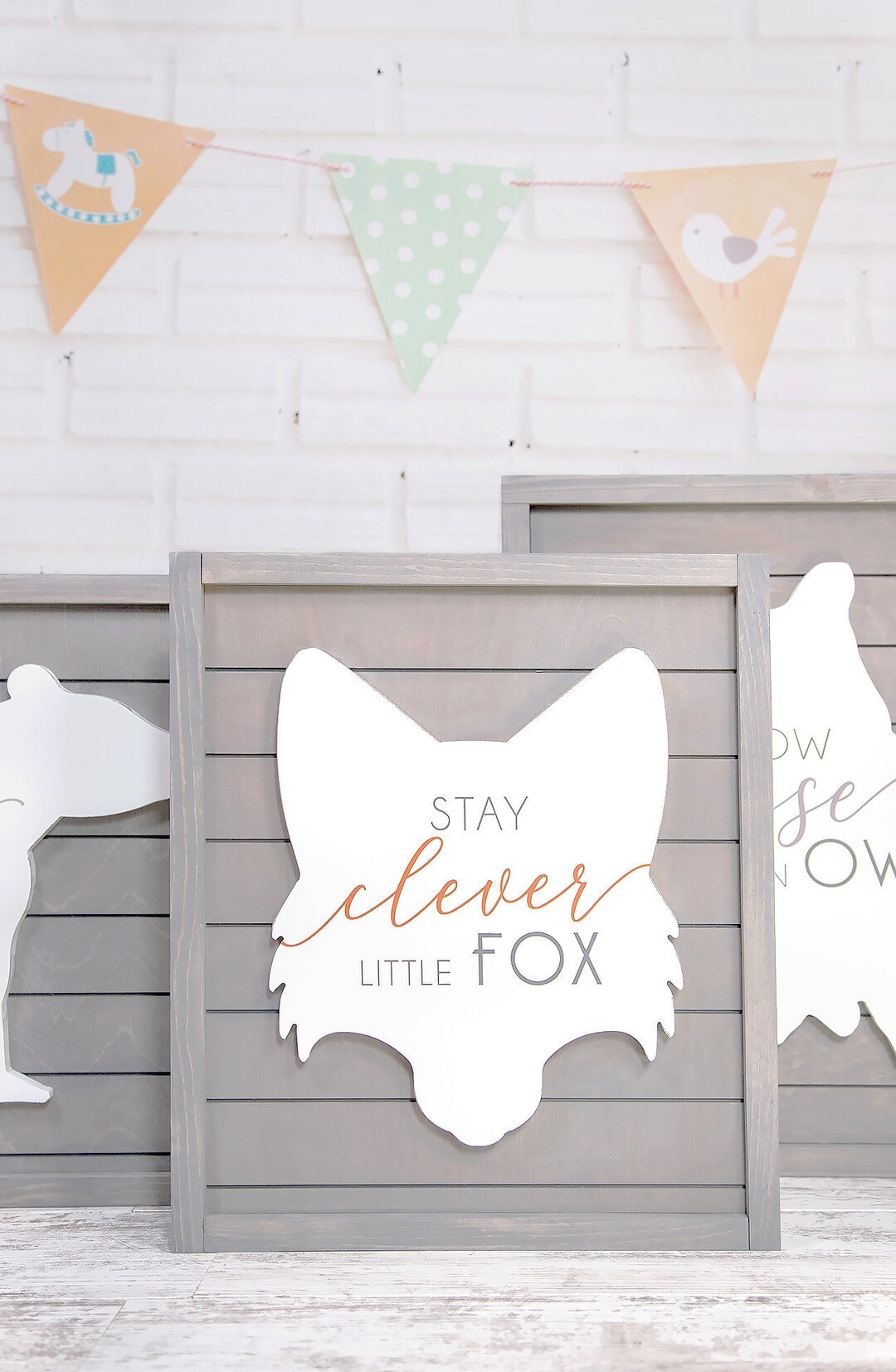 Woodland Nursery Sign | Fox | Stay Clever Little Fox Sign | Forest ...