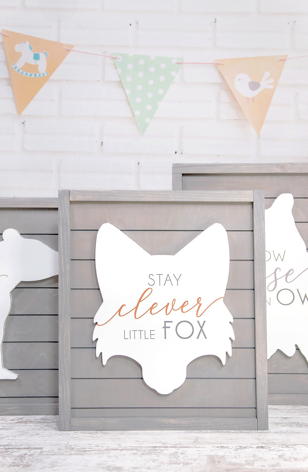 Woodland Nursery Sign Fox Stay Clever Little Fox Sign | Etsy