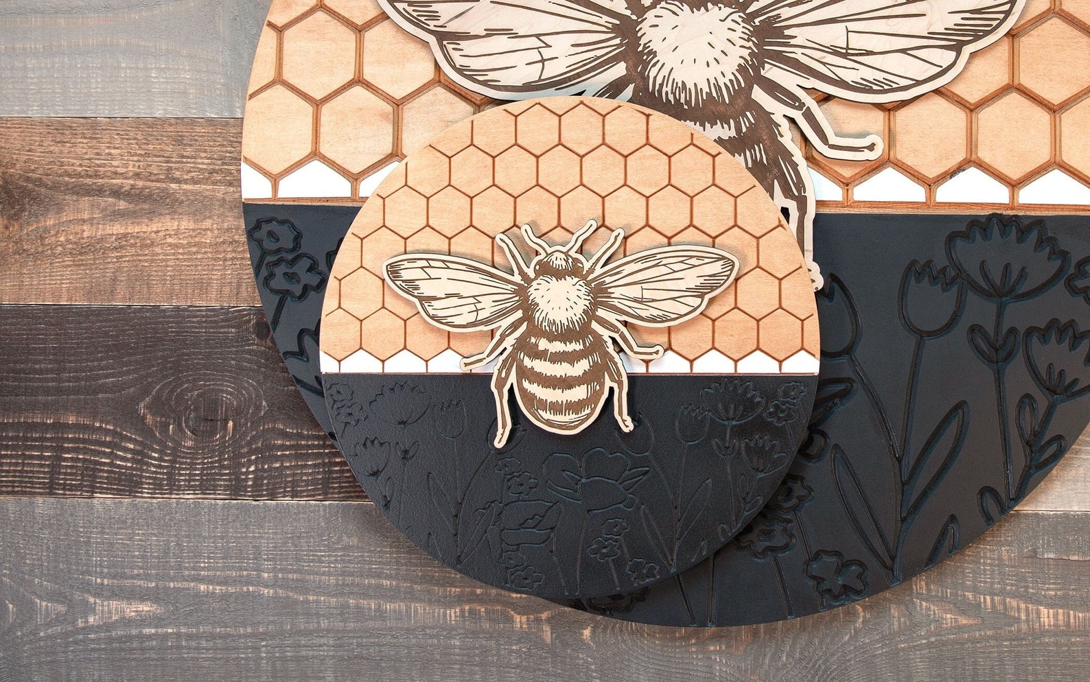Bee Wood Sign Honeycomb Sign Spring Round Sign Save - Etsy
