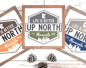 Up North Wood Sign - Etsy