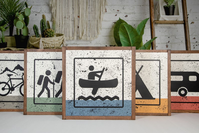 Park Recreational Sign Set Trailhead Outdoors Camping - Etsy