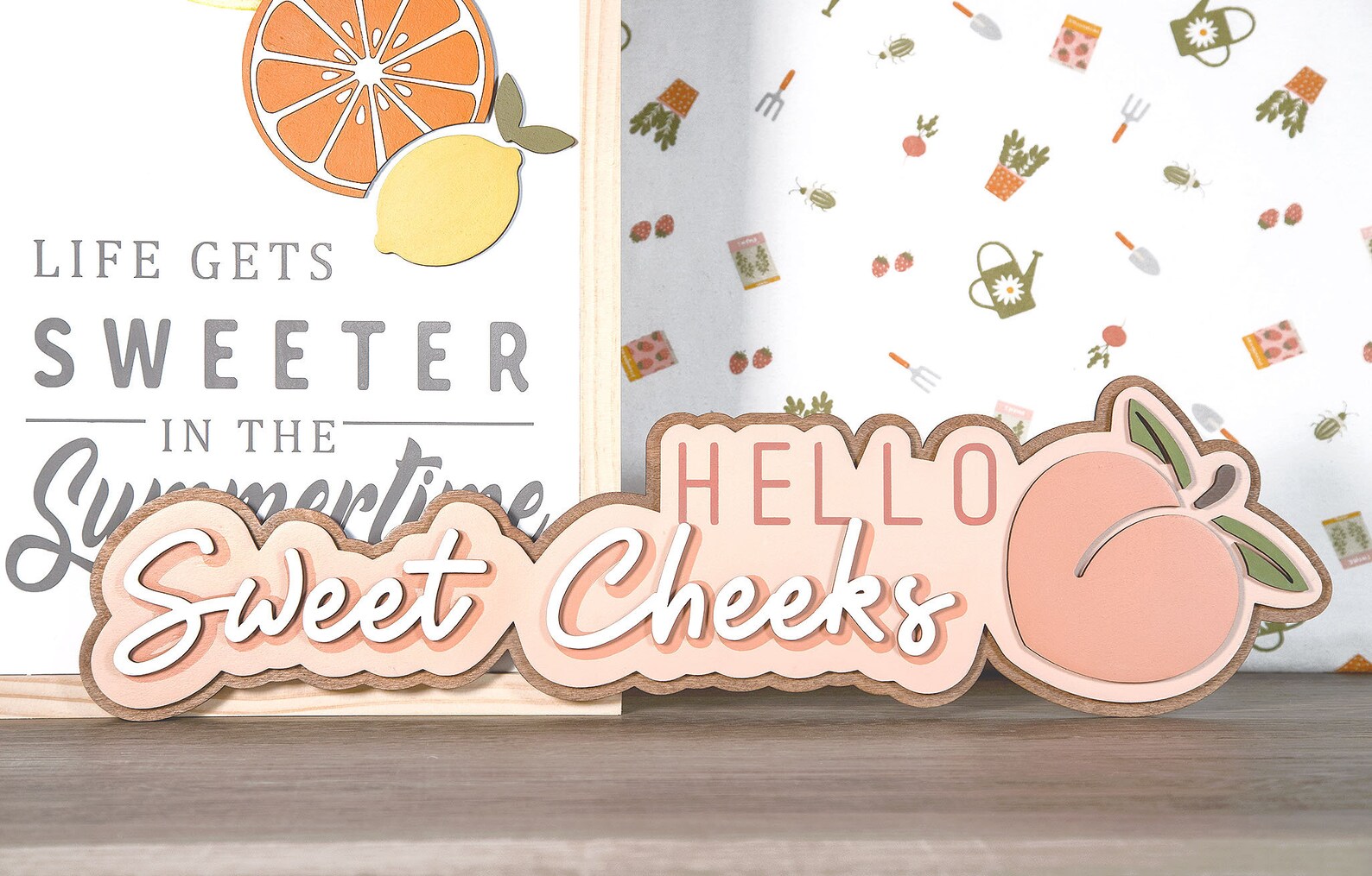Hello Sweet Cheeks Sign Peaches Sign Bathroom Humor | Etsy