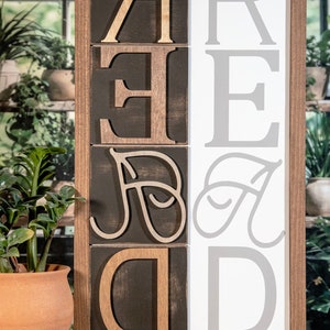 Read Letterpress Inspired Wood Sign | Book Lover | Gift for Readers ...